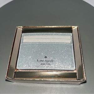 kate spade | Bags | Kate Spade Silver Glimmer Slim Card Holder | Poshmark